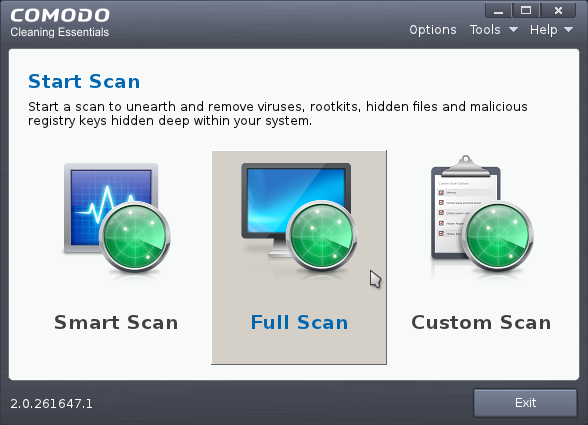 Comodo Cleaning Essentials (CCE) - Full Scan, Bootable Antivirus, Comodo Rescue Disk Version 2.0